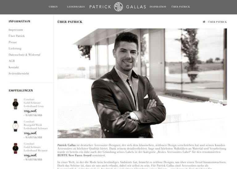 Neues Sortiment bei Patrick Gallas | modelvita.com